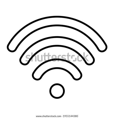 Vector Wifi Connection Outline Icon Design Stock Vector Royalty Free Shutterstock