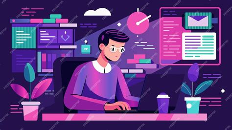 A Man Working At A Computer With A Man Working On His Computer