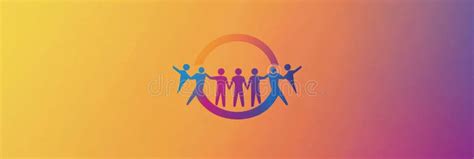Modern Logo Featuring Human Figures In Circular Unity Design With Abstract Gradient Background
