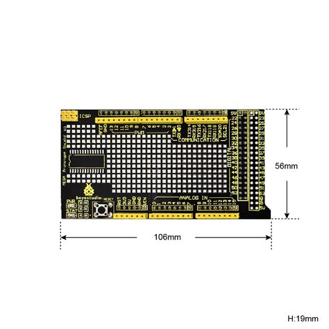 KS0005 Keyestudio MEGA ProtoShield V3 With Breadboard Shield For Arduino Documentation