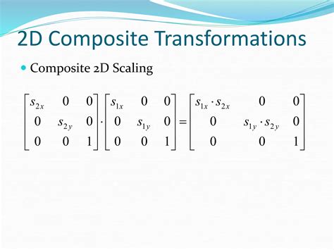 2d transformatiomcomputer graphics 2d translation rotation and scaling