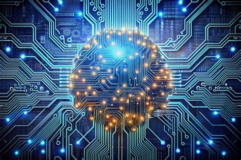 Big Data And Artificial Intelligence Concept Machine Learning And Circuit Board Deep Learning