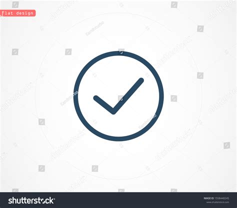 Check Mark Icon Vector Tick Symbol Stock Vector Royalty Free Shutterstock