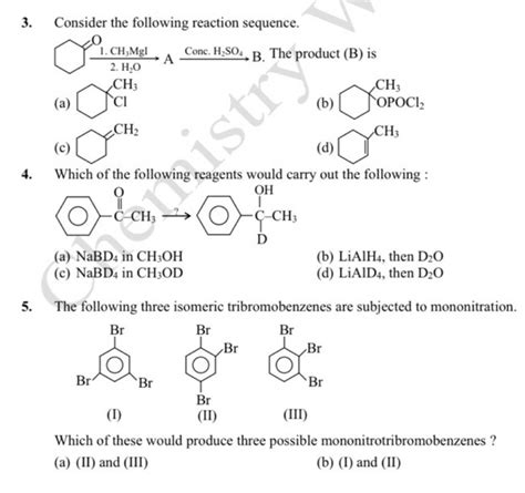 Consider the following reaction sequence. Conc. H2 SO4 B. The product