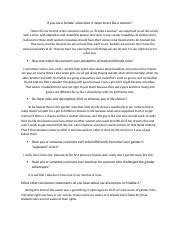 Module Ass Docx If You Are A Female What Does It Mean To Act Like A Woman There This