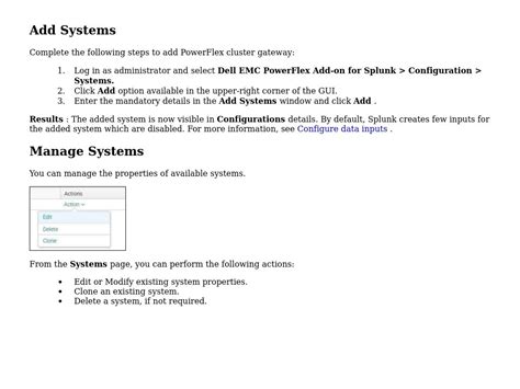 Configure Systems Dell Emc Powerflex Add On And App For Splunk User