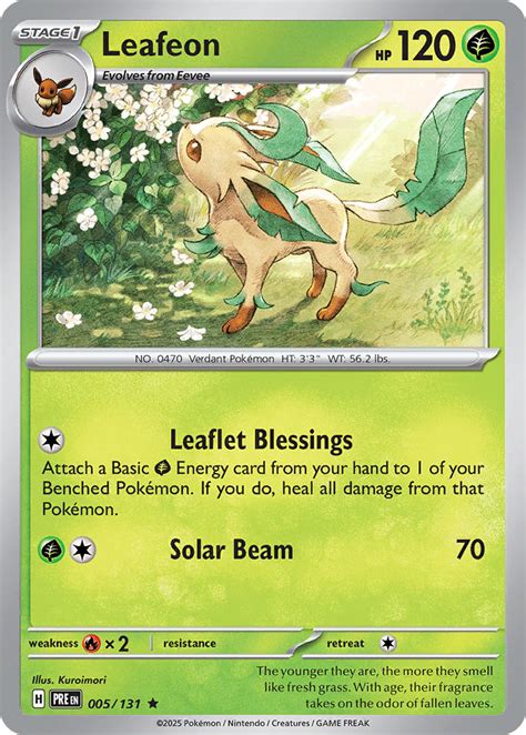 Leafeon 005 131 Wert Bild And Seltenheit Pokemonkarte De