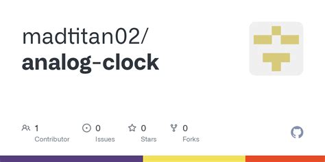 Github Madtitan02analog Clock