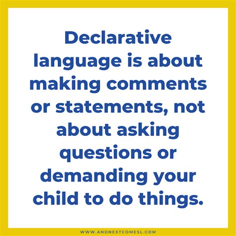 What Is Declarative Language Why Should You Use It And Next Comes L Hyperlexia Resources