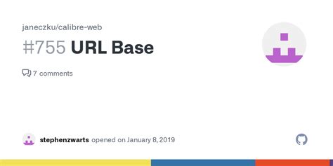 Url Base · Issue 755 · Janeczkucalibre Web · Github