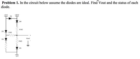 Solved Problem 1. In the circuit below assume the diodes are | Chegg.com