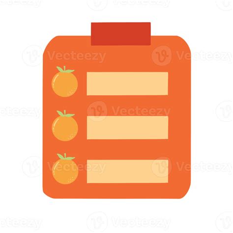 Daily Planner Memo Note Paper Cute Notepad Orange Pattern 15736633 Png