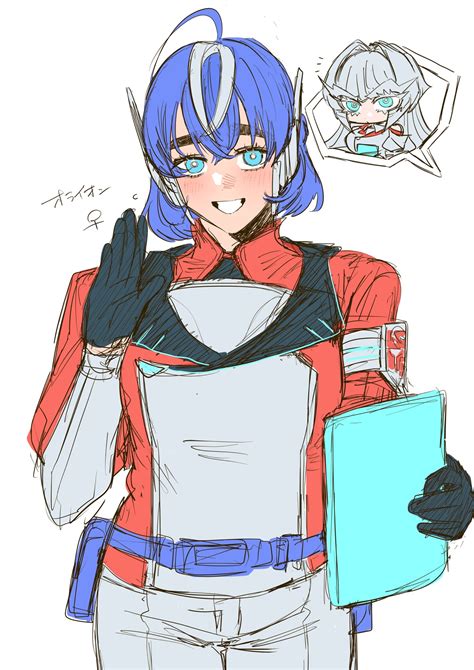 Rule 34 1girls Belt Blue Eyes Blue Hair Blush Clothed Clothes Clothing Coat Decepticon Female