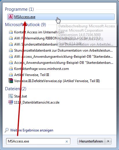 MSAccess Exe Und Co Access Im Unternehmen