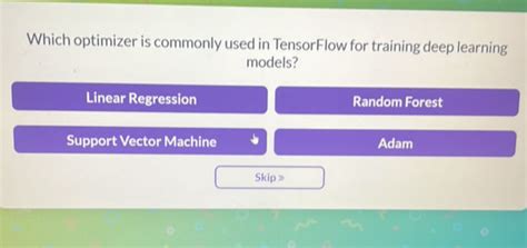 Which Optimizer Is Commonly Used In Tensorflow For Training Deep Learning Models Linear