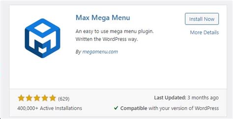 wordpress max mega menu plugin honar systems