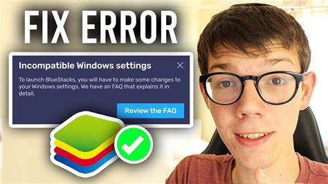 How To Fix BlueStacks Incompatible Windows Settings Full Guide YouTube