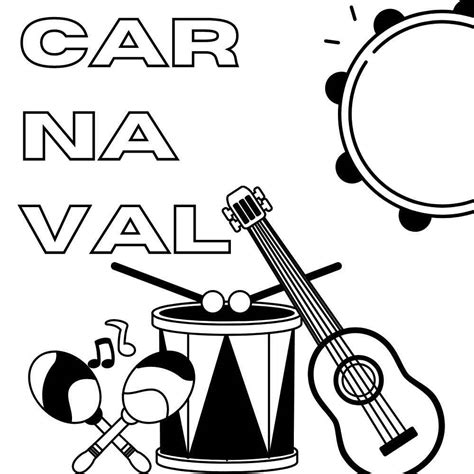 Desenhos De Carnaval Para Colorir E Imprimir Artesanato Passo A Passo