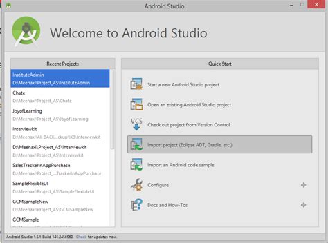 Gradle How To Import Eclipse Project Into Android Studio Stack Overflow