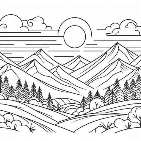 산 색칠 공부 Kr에서 무료 색칠 공부