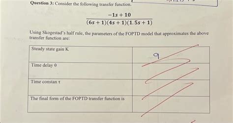 solved question 3 consider the following transfer function