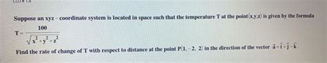 solved 1 4 suppose an xyz coordinate system is located in