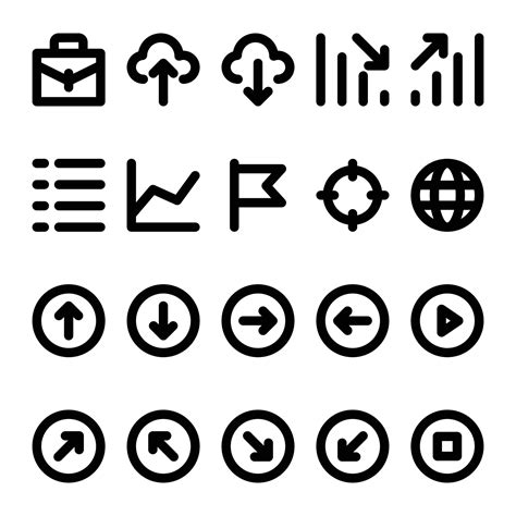 Outline Icons For User Interface Vector Art At Vecteezy