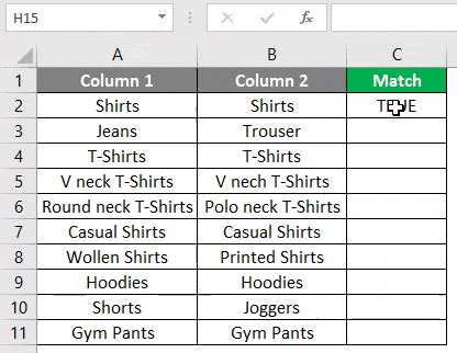Matching Columns In Excel How To Match Columns In Excel