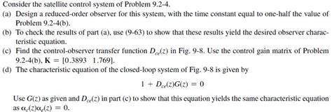 [solved] Consider The Reduced Order Observer Desig Solutioninn