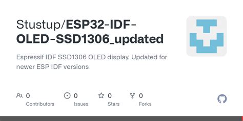 Github Stustupesp32 Idf Oled Ssd1306updated Espressif Idf Ssd1306