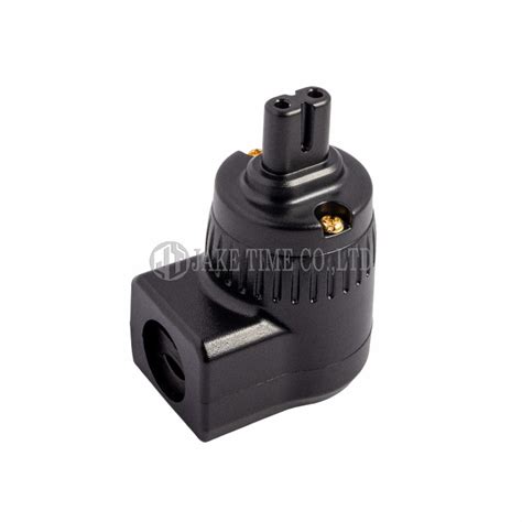 Audio Connector Iec 60320 C7 音响级欧规电源插座 黑色 直角l型 镀金 购买音响级插头插座 音响用电源插头 Iec 60320 C7产品上展泰企业有限公司
