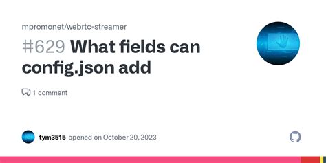 what fields can config json add · issue 629 · mpromonet webrtc