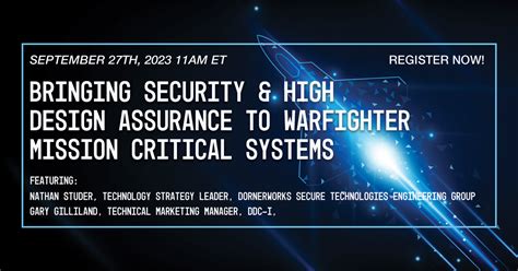 Webinar Bringing Security And High Design Assurance To Warfighter