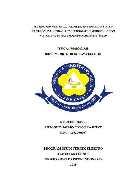 Analisis Setting Ground Fault Relay Pdf
