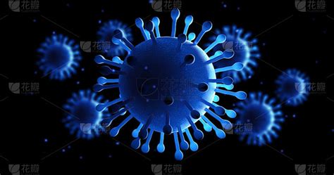 病毒和细菌3d插图渲染