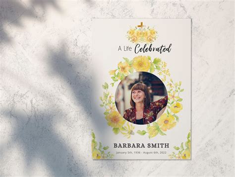 Obituary Template Editable Obituary Program Template Funeral Template Funeral Program