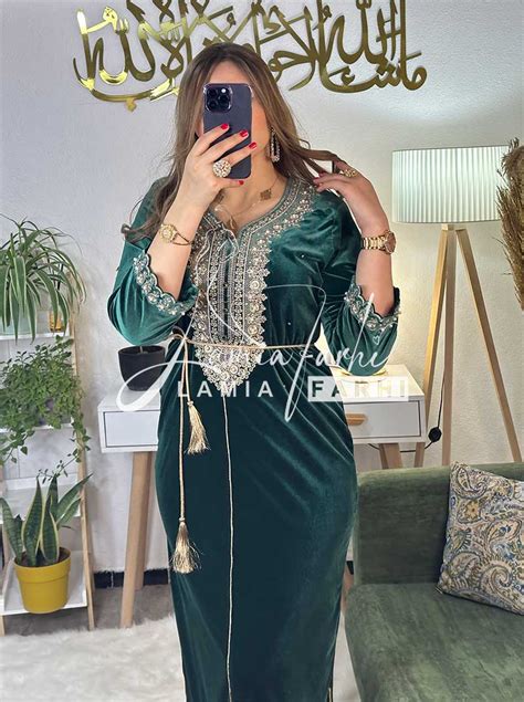 Robe Ilhem Verte Lamia Farhi
