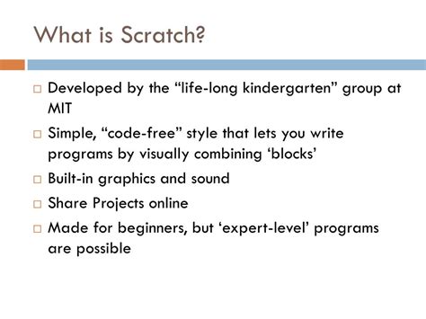 ppt introduction to the scratch programming environment powerpoint