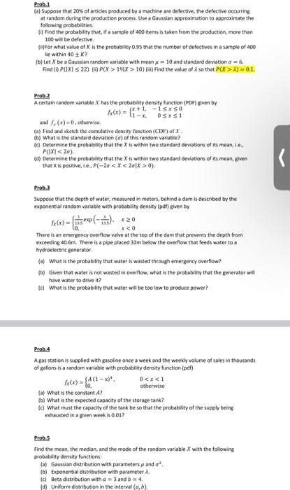 Solved Prob 1 A Suppose That 20 Of Articles Produced By A