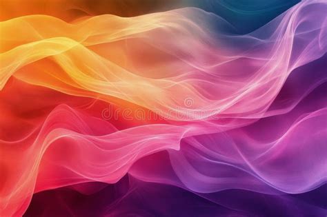 Colorful Abstract Waves Flowing Gracefully In A Digital Background Stock Image Image Of