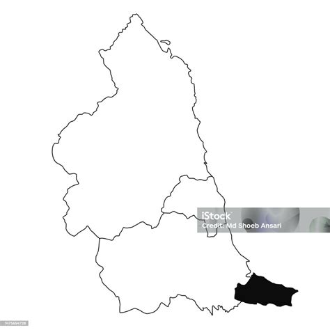 흰색 바탕에 노스 이스트 잉글랜드 지방의 노스 요크셔 지도 북동부 잉글랜드 행정 지도에서 검은색으로 강조 표시된 단일 카운티 지도 0명에 대한 스톡 벡터 아트 및 기타