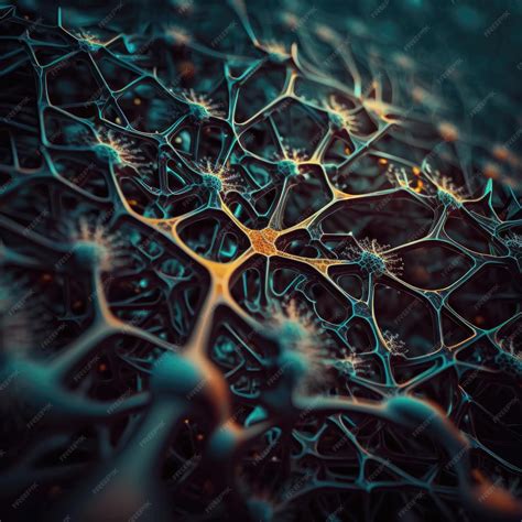 Premium Ai Image Ai Generative Illustration Of A Neural Network The Complex Mesh And Grid Of