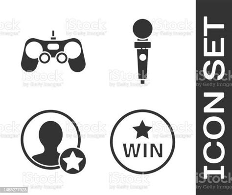 메달 게임 패드 프리미엄 계정 화면 및 아케이드 기계 아이콘에 대한 조이스틱을 설정합니다 벡터 1에 대한 스톡 벡터 아트 및 기타 이미지 Istock