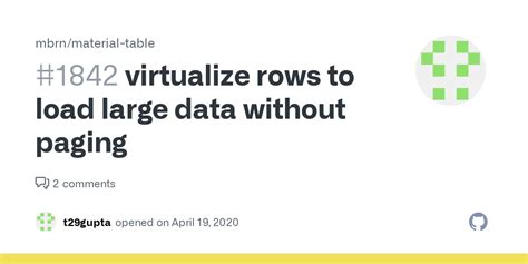 Virtualize Rows To Load Large Data Without Paging · Issue 1842 · Mbrnmaterial Table · Github