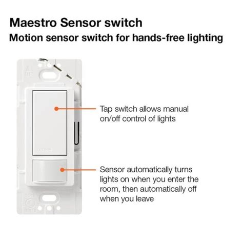 Lutron Maestro Single Pole 2 Amp Occupancy Motion Sensor Light Switch