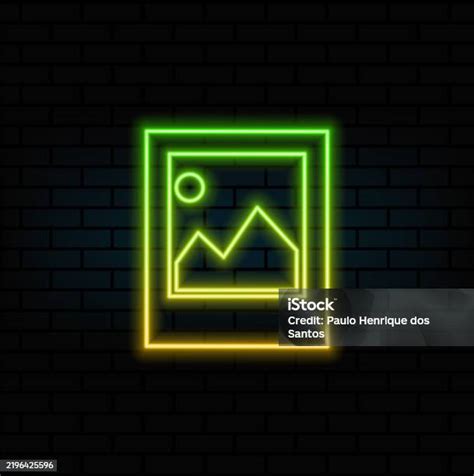 사진 이미지 아이콘 벡터 로고 네온 스타일 로고 디자인 일러스트 일러스트 검증에 대한 스톡 벡터 아트 및 기타 이미지 검증 금고 보안 장비 네온 Istock