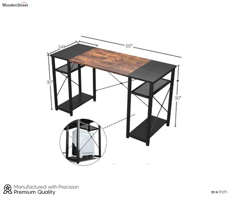 Buy Orion Computer Table 55 With Cpu Compartment Black S At 50 Off