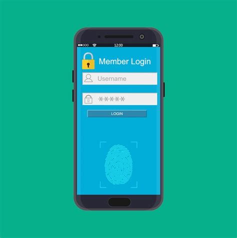 Premium Vector Smartphone Unlocked By Fingerprint Sensor