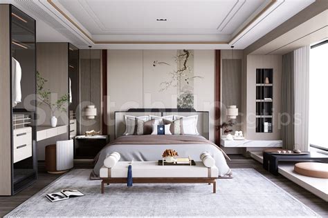11267 Sketchup Model Of Bedroom Interior For Download
