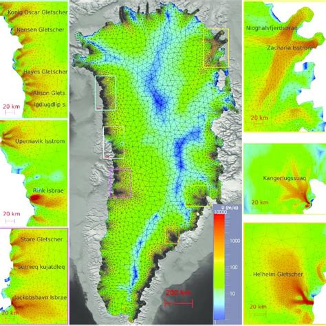Unstructured Finite Element Mesh And Model Surface Velocities After Download Scientific Diagram